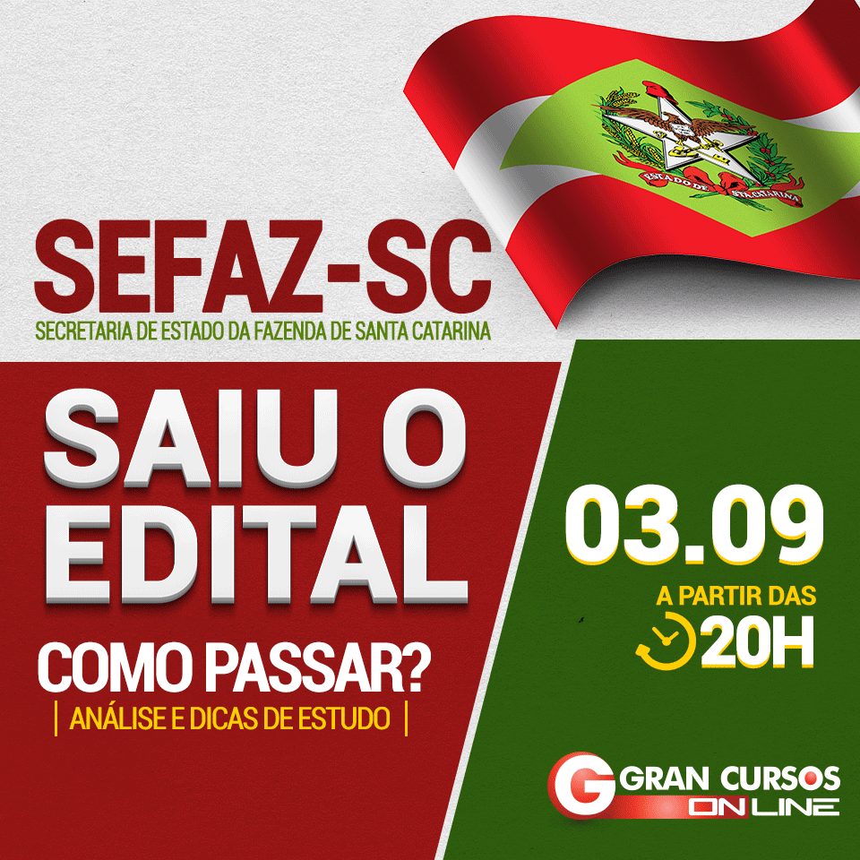 Concurso Sefaz SC (Auditor): como passar? Confira a análise do edital ...