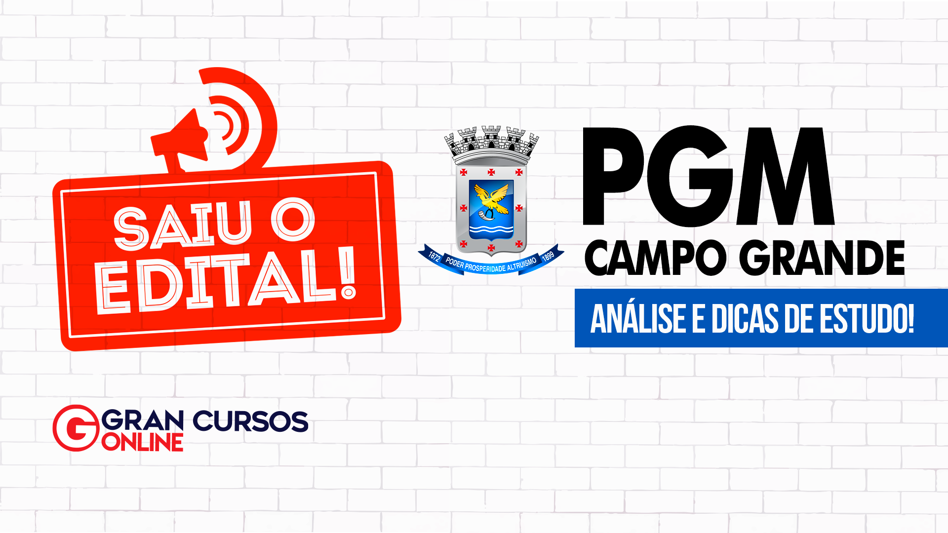 Concurso PGM Campo Grande (MS): como passar? HOJE, às 17h, não perca!