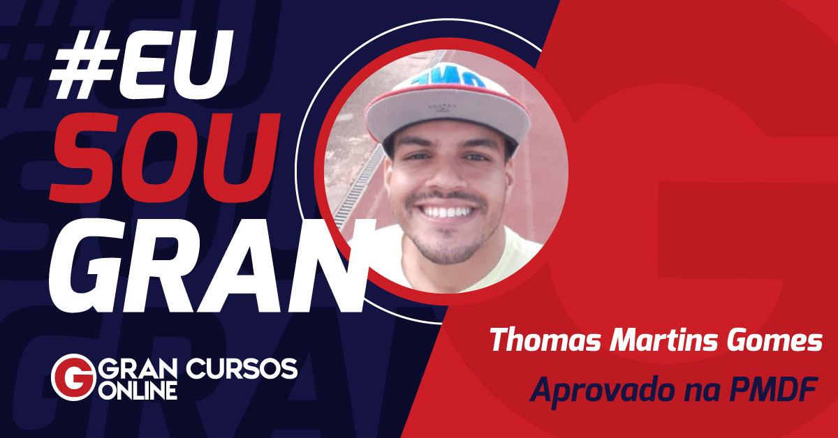 Thomas Gomes dedicou-se por 6 meses para o concurso da PMDF