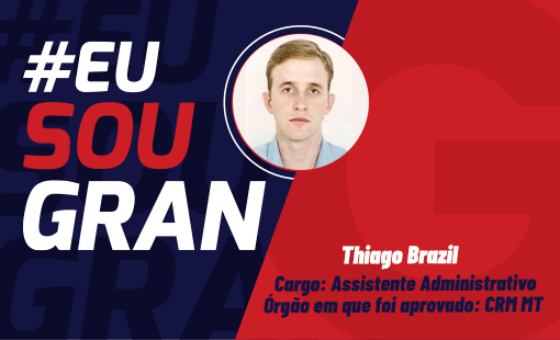 Conheça Tiago Brazil, aprovado no concurso CRM MT!