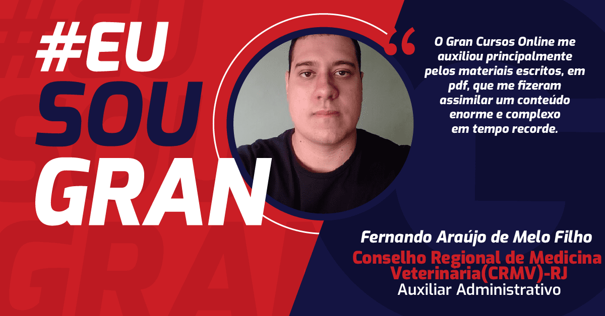 Conheça Fernando Araújo, aprovado no CRMV RJ