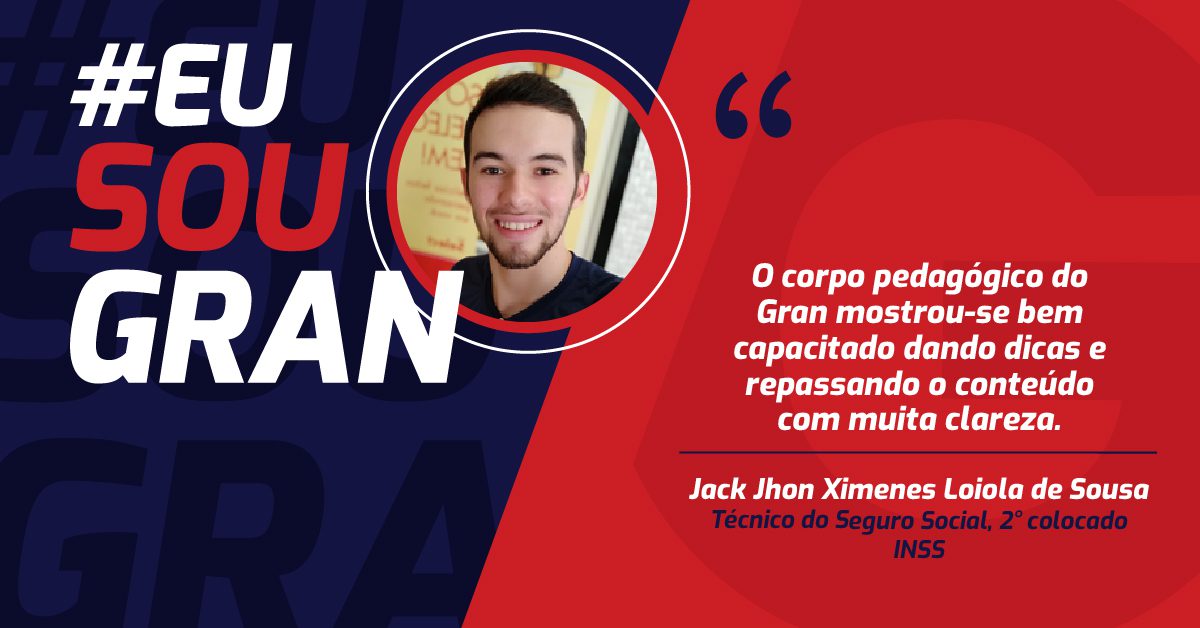 2° lugar no Concurso INSS Sobral: conheça Jack Jhon Ximenes!