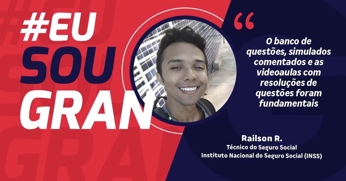 Após muito foco e determinação, Railson R. foi aprovado no INSS