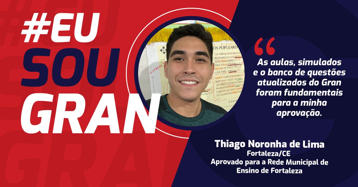 Thiago Noronha foi aprovado em menos de 2 anos