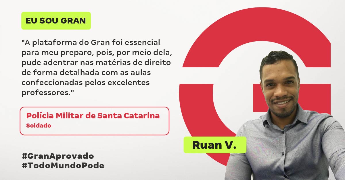 Ruan V. enfrentou a jornada tripla e foi aprovado na PMSC!