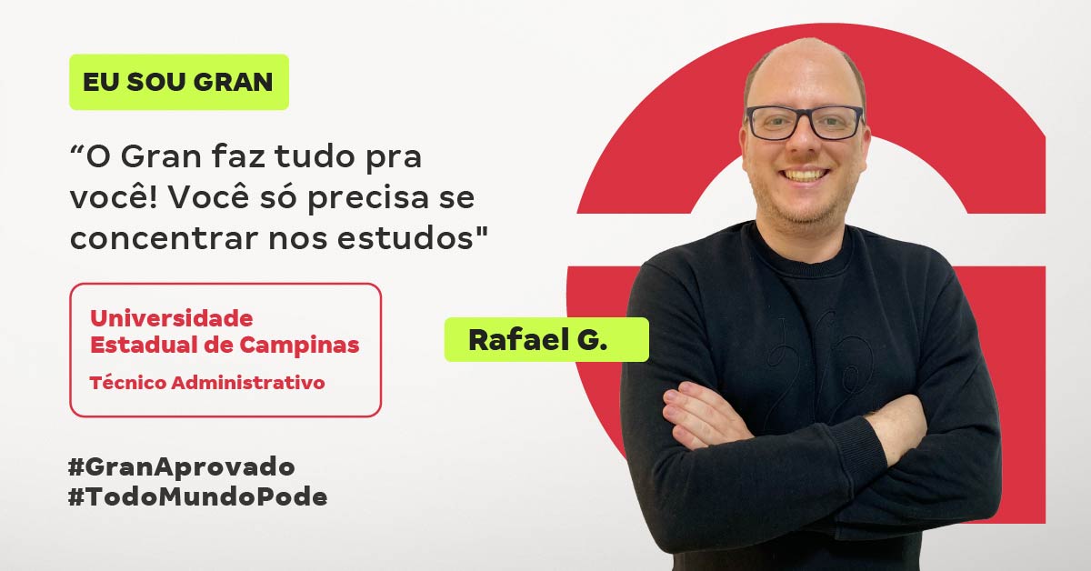 Em busca da mudança de vida, Rafael G. apostou nos estudos!