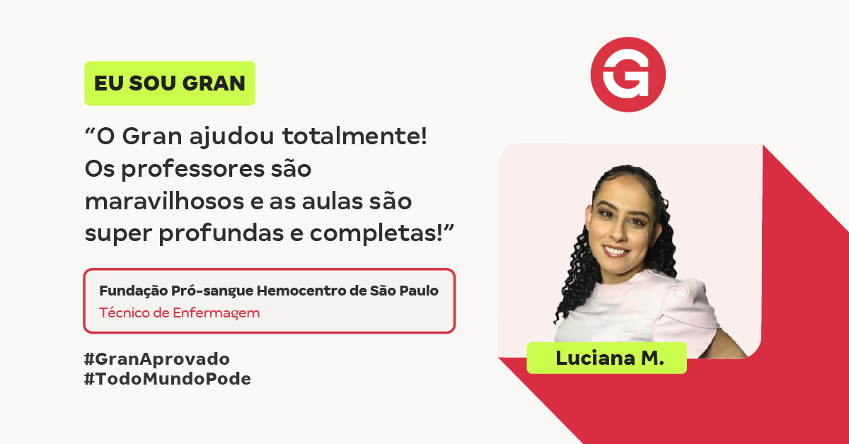 Luciana M. conquistou o 5° lugar no Concurso Hemocentro/SP!