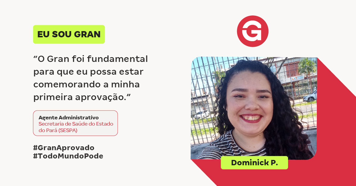 Dominick P. superou as dificuldades e foi aprovada na SESPA