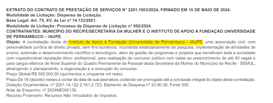 Concurso SEMUL Recife PE: IAUPE é a banca!