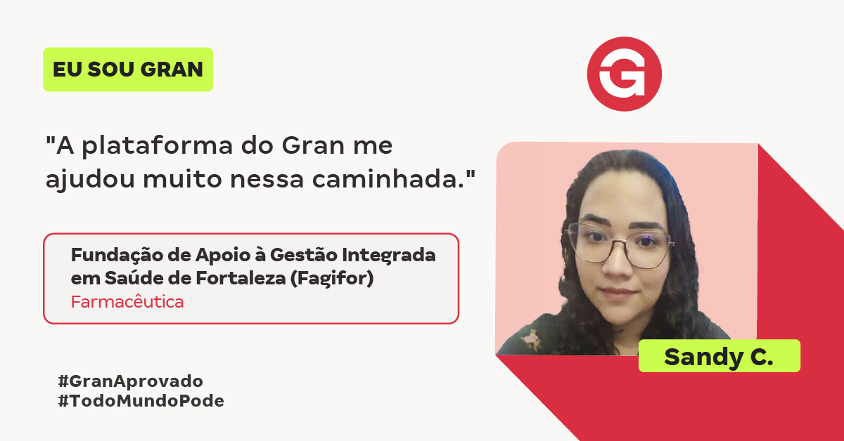Após muito esforço Sandy C. foi aprovada na Fagifor