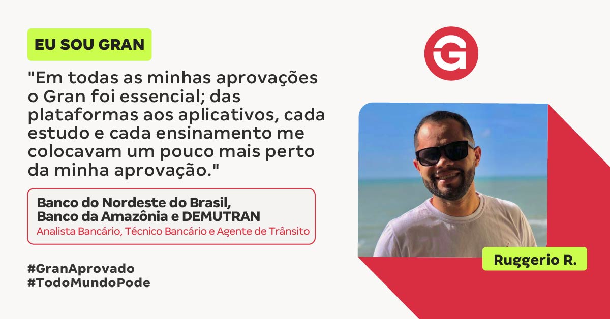 Aos 32 anos, Ruggerio R. já conquistou 6 aprovações!