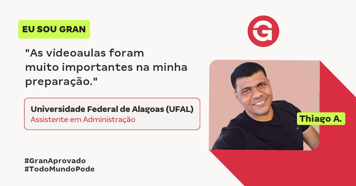 De motorista a servidor na UFAL. Conheça Thiago A.