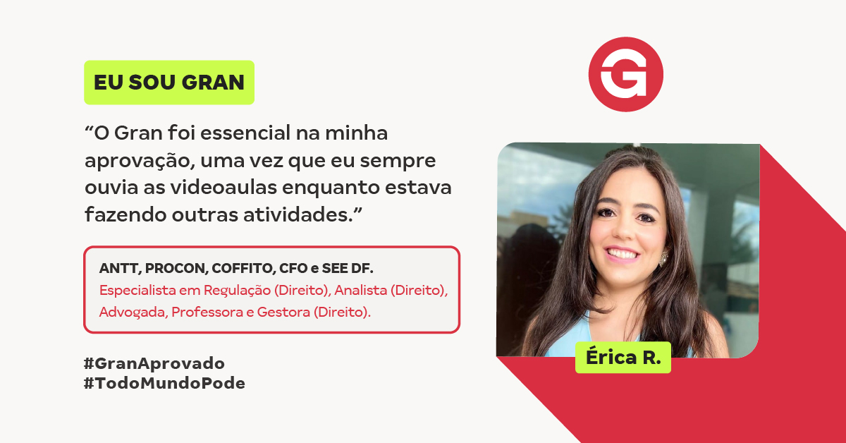 Aprovada em 6 concursos públicos: conheça Érica R.!